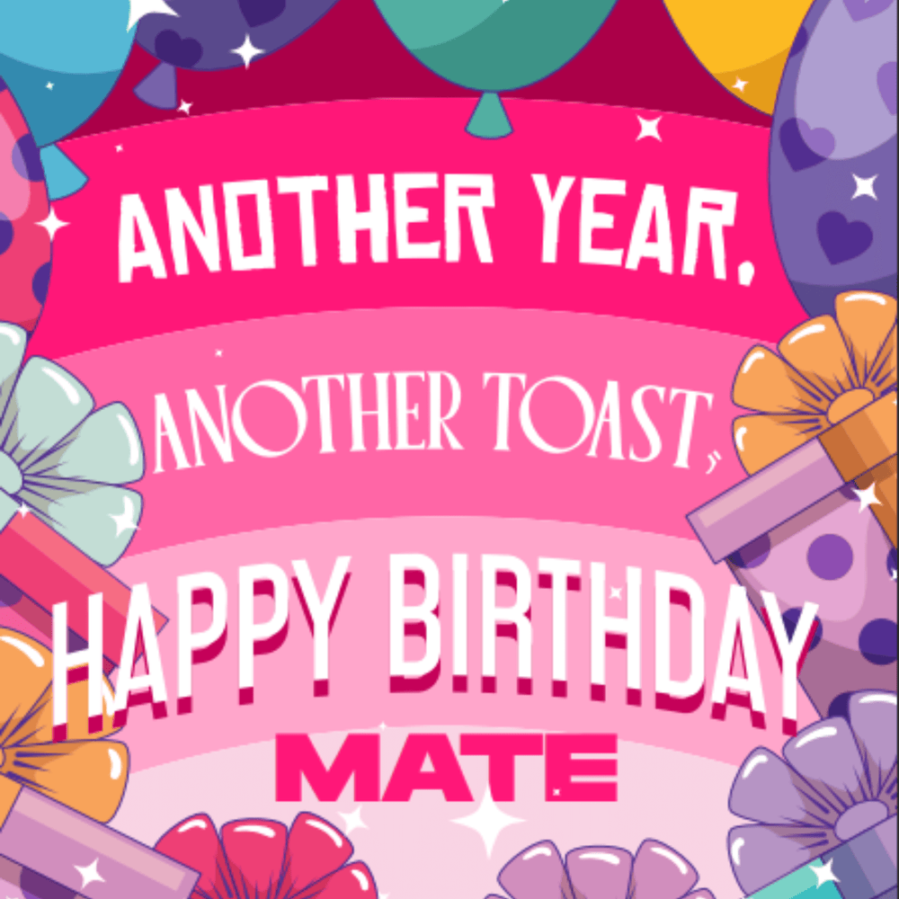 Send Happy Birthday Mate E-Card Online | Fun & Personalized – ImaniGifts